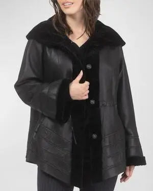 Gorski Reversible Lamb Shearling Jacket - Black