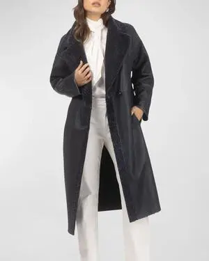 Gorski Gorski Reversible Shearling Coat Navy