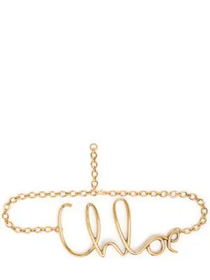 Chloé CHLOÉ Large Iconic Metallic Belt - Gold