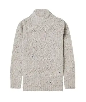 Purdey Cable-knit Wool And Cashmere-blend Turtleneck Sweater