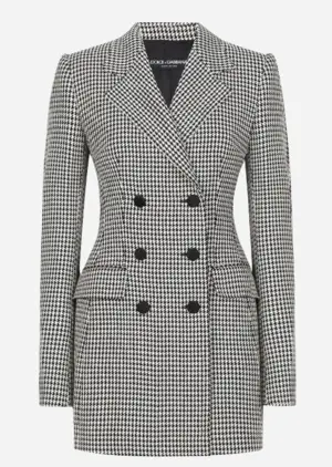 Dolce & Gabbana Double-breasted Houndstooth Jacket Checkered