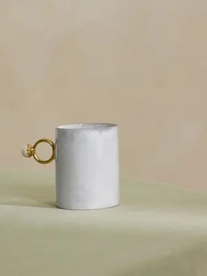 ASTIER DE VILLATTE Serena Carone Pearl Ceramic Cup - White
