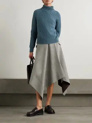 Purdey Annabel Cable-knit Cashmere Turtleneck Sweater