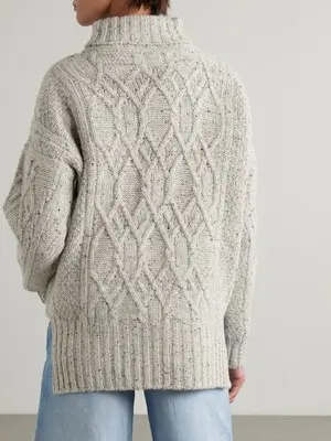 Purdey Cable-knit Wool And Cashmere-blend Turtleneck Sweater