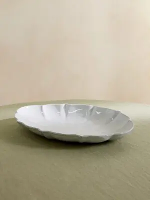 ASTIER DE VILLATTE Drapé Ceramic Platter - White