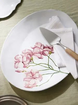 ASTIER DE VILLATTE John Derian Nerium Oleander Ceramic Platter