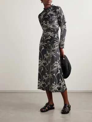 Sea Sunniva Printed Stretch-jersey Midi Dress