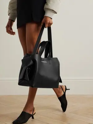 Acne Studios Musubi Knotted Leather Tote - Black