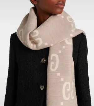 Gucci Gg Wool And Silk Scarf