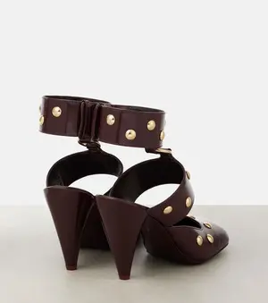 Chloé Jade Studded Leather Pumps - Purple