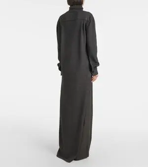 Givenchy Asymmetric Wool Sweater Dress - Grey