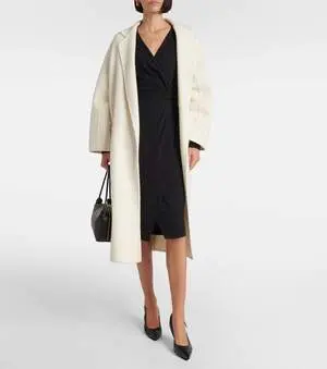 Max Mara Virtus Gathered Jersey Midi Dress