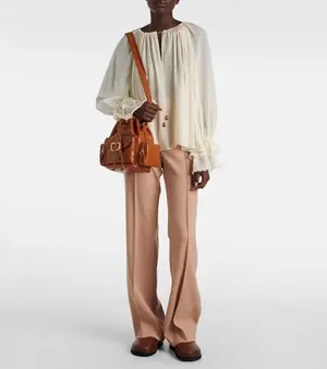 Chloé Leather Camera Bucket Bag - Brown