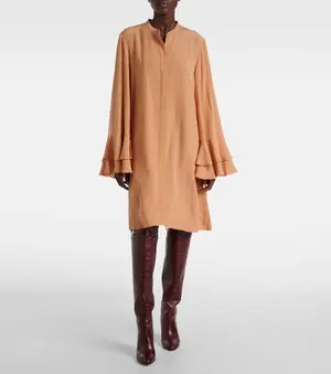 Chloé Silk Crêpe De Chine Minidress