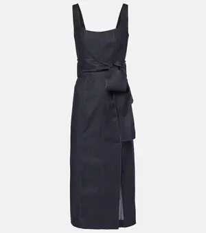 Carolina Herrera Denim Midi Dress - Blue