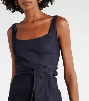 Carolina Herrera Denim Midi Dress - Blue
