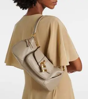Chloé The 99 Leather Shoulder Bag - Grey