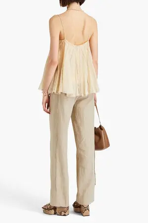 Zimmermann Chantilly Lace And Chiffon Top