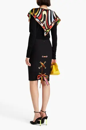 Emilio Pucci Wool-blend Crepe Pencil Skirt