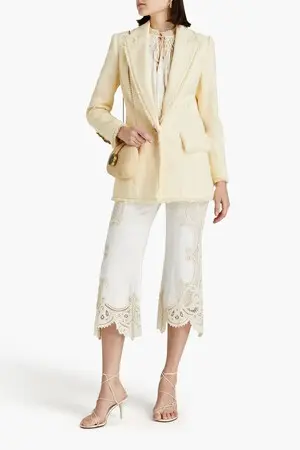 Zimmermann Cotton-blend Bouclé-tweed Blazer