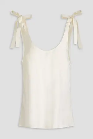 Zimmermann Polka Dot Satin Top Cream