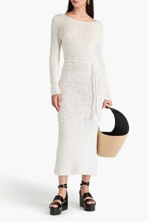 Zimmermann Belted Cotton-blend Midi Dress