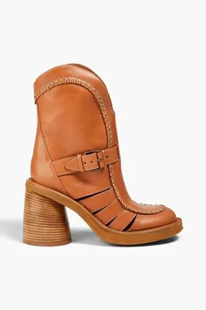 Zimmermann Whipstitched Leather Ankle Boots