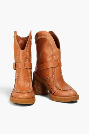 Zimmermann Whipstitched Leather Ankle Boots