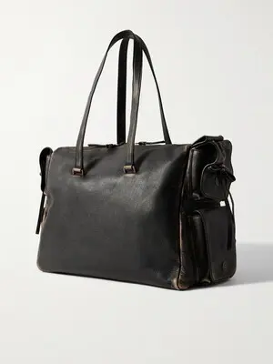 Acne Studios Distressed Leather Shoulder Bag - Brown