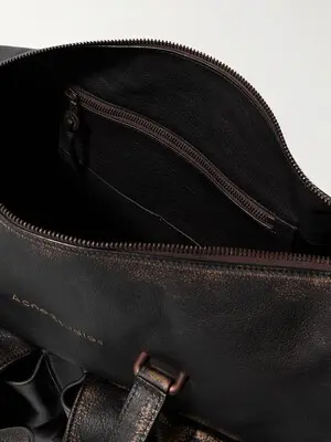 Acne Studios Distressed Leather Shoulder Bag - Brown