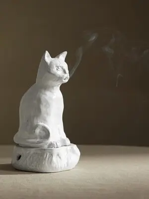 ASTIER DE VILLATTE Setsuko Cat Ceramic Incense Burner