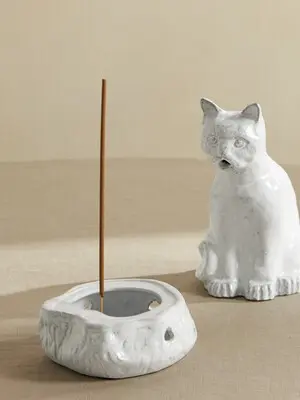 ASTIER DE VILLATTE Setsuko Cat Ceramic Incense Burner
