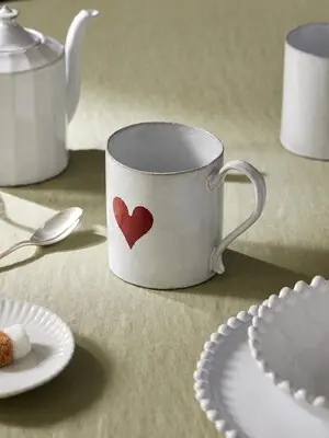 ASTIER DE VILLATTE John Derian Heart Glazed Ceramic Mug