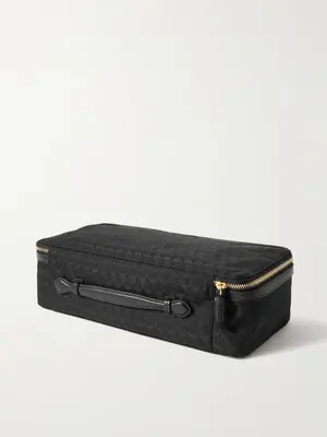 ANYA HINDMARCH Leather-trimmed Nylon-jacquard Hair Kit