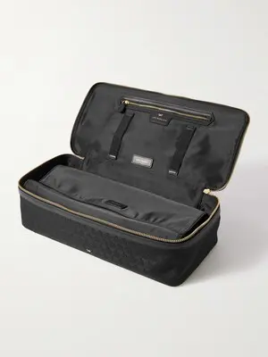 ANYA HINDMARCH Leather-trimmed Nylon-jacquard Hair Kit