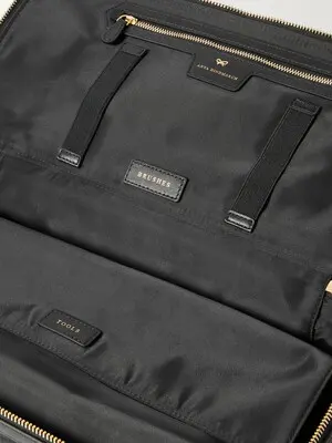 ANYA HINDMARCH Leather-trimmed Nylon-jacquard Hair Kit