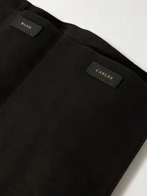 ANYA HINDMARCH Leather-trimmed Nylon-jacquard Hair Kit