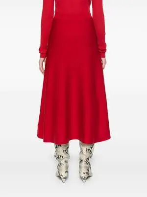 Gabriela Hearst Freddie Midi Skirt - Red