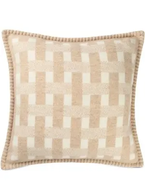 Johnstons Of Elgin Basketweave Wool Cushion - Neutrals