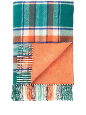 Johnstons Of Elgin Double-face Wool Throw - Orange