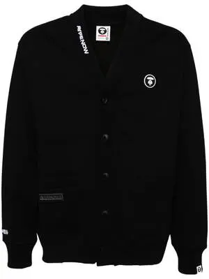 AAPE BY *A BATHING APE Logo Cardigan - Black