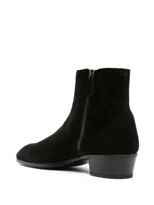 LARDINI 45mm Suede Ankle Boots - Black