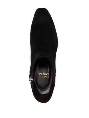 LARDINI 45mm Suede Ankle Boots - Black