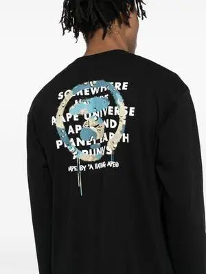 AAPE BY *A BATHING APE Moonface Logo T-shirt