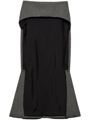 Prada Prince Of Wales Midi Skirt