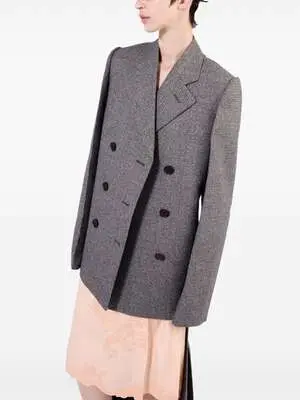 Prada Prince Of Wales Checked Double-breasted Blazer