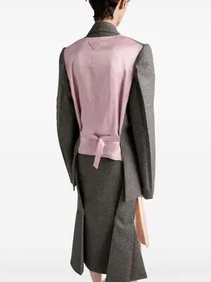 Prada Prince Of Wales Checked Double-breasted Blazer