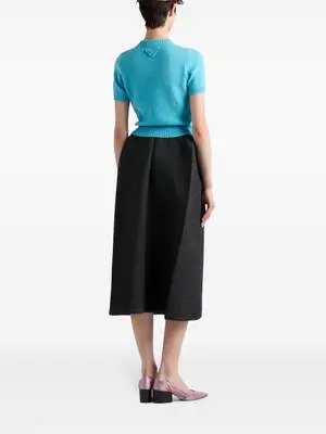 Prada Short-sleeve Cashmere Sweater - Blue
