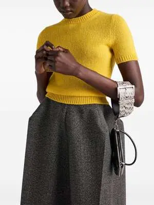 Prada Mouliné Midi Skirt - Grey