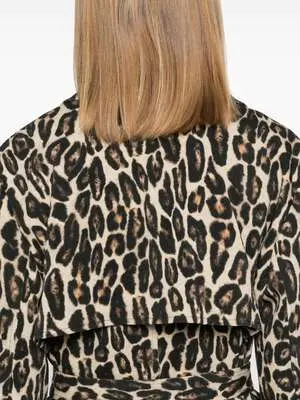 Theory Leopard Print Trench Coat - Neutrals